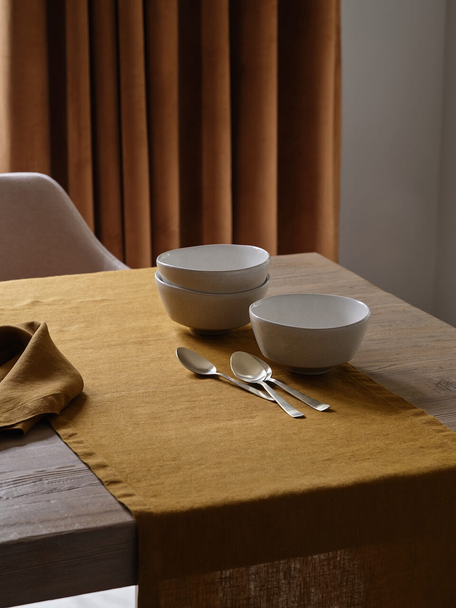 Bronze Linen Table Runner