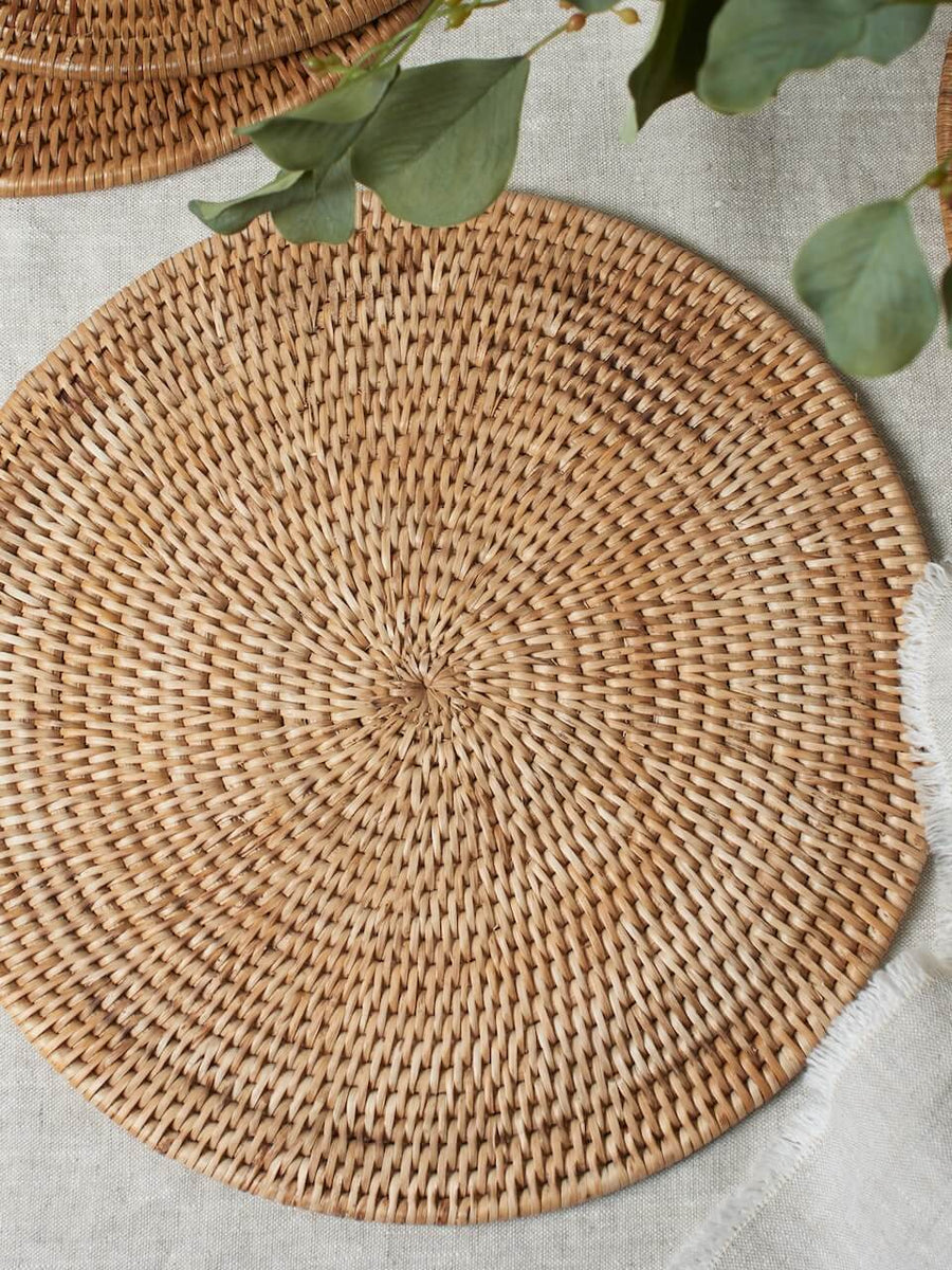 Set of 4 Iona Natural Rattan Placemats