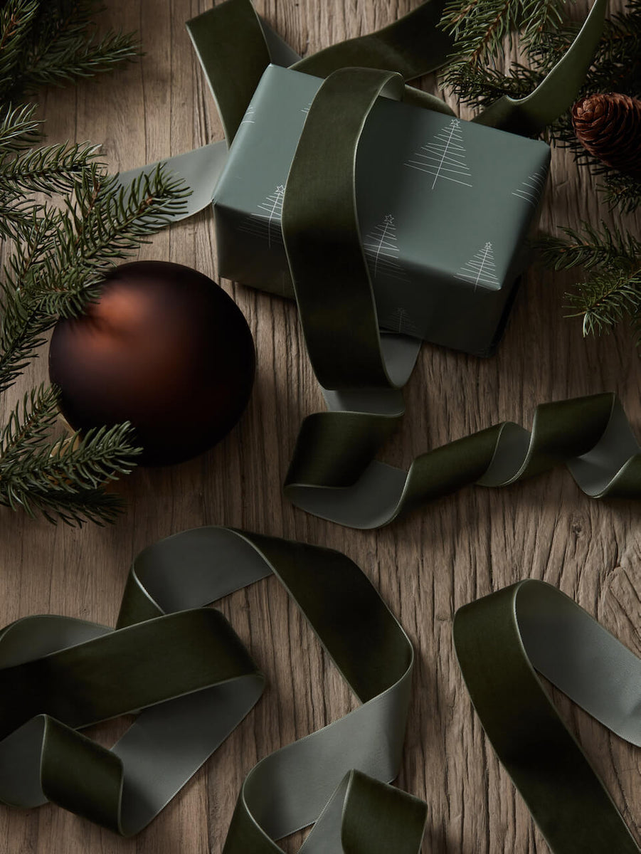 Sage Green Velvet Ribbon - 10m