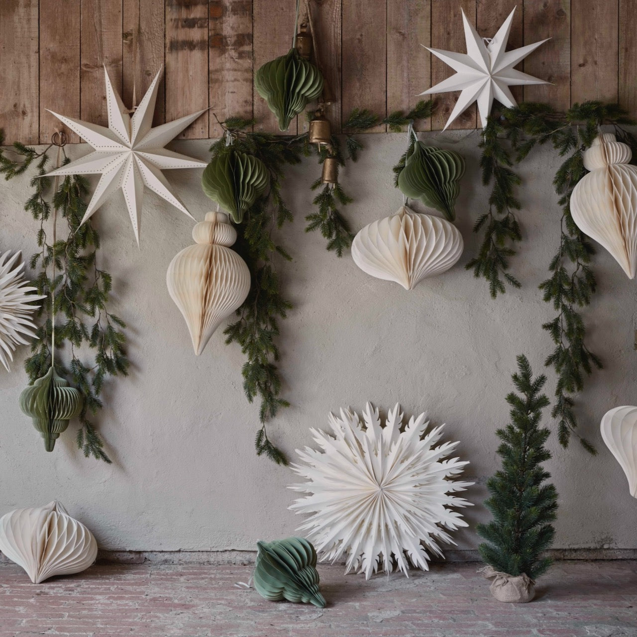 Extra Large White Teardrop Paper Decoration