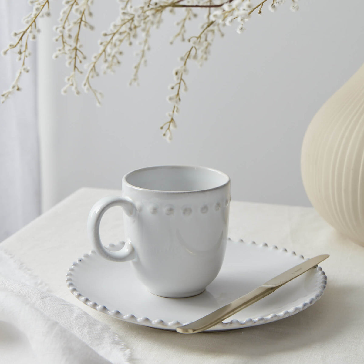 Pearl Stoneware Mug – Layered Lounge