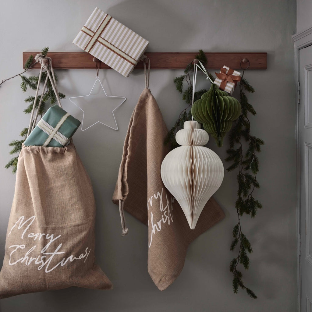 Extra Large White Teardrop Paper Decoration